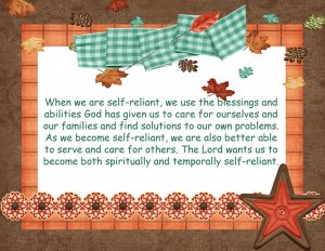 YW Nov: What does it mean to be self-reliant?